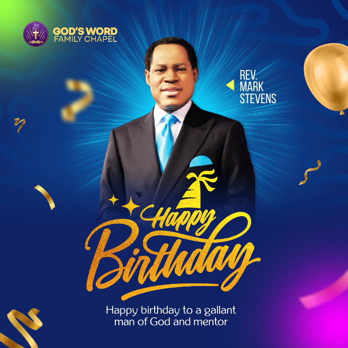 Copy of pastor birthday church flyer | PosterMyWall