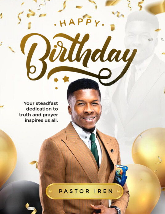Copy of pastor birthday | PosterMyWall