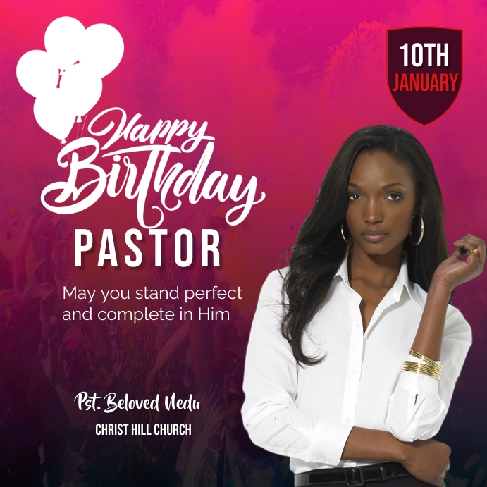 Pastor birthday Template | PosterMyWall
