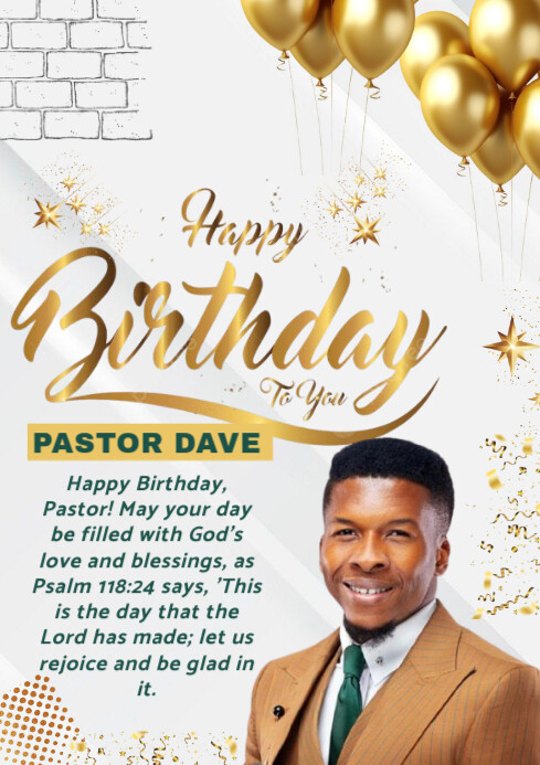 Pastor birthday Template | PosterMyWall