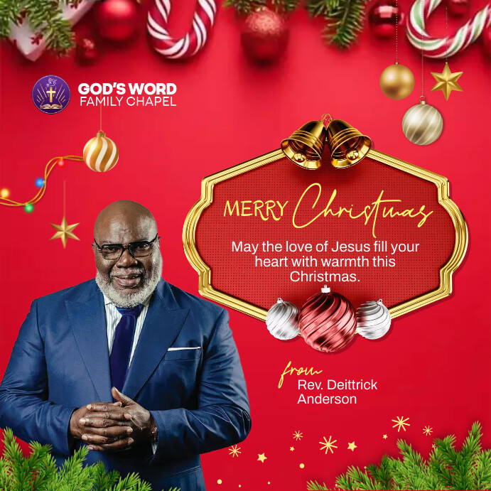 Pastor christmas message flyer Template | PosterMyWall