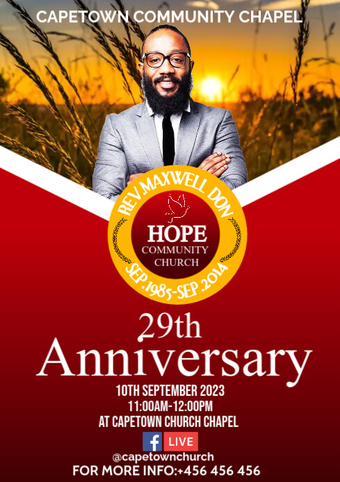 pastor /church anniversary flyer template (1) | PosterMyWall
