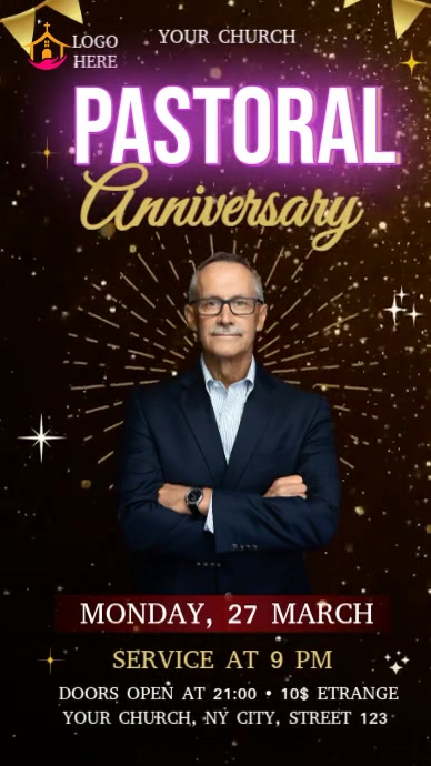 Modèle Pastoral Anniversary | PosterMyWall