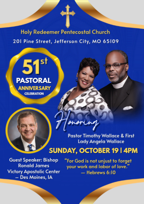 Pastoral Anniversary Flyer Template | PosterMyWall