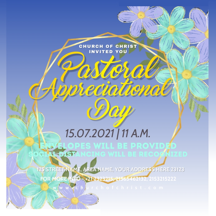 Pastoral appreciation day Template | PosterMyWall