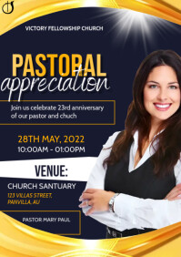Church Flyer Pastor Appreciation Template | PosterMyWall