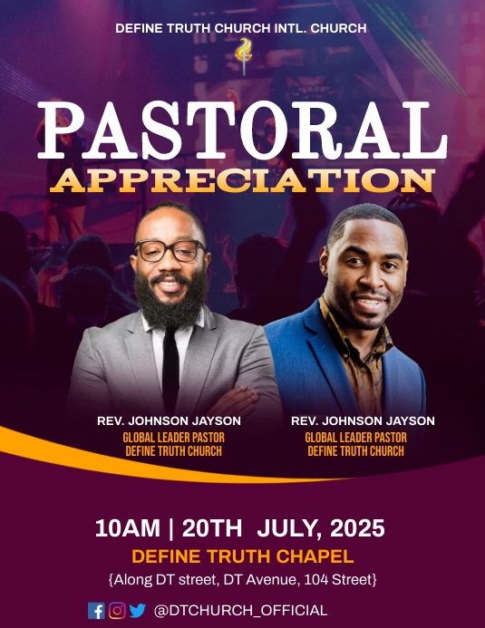 Copy of Pastoral Appreciation | PosterMyWall