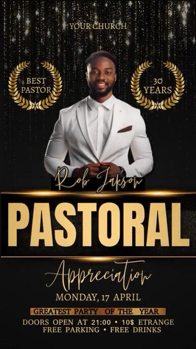 Pastoral Appreciation Display Template | PosterMyWall