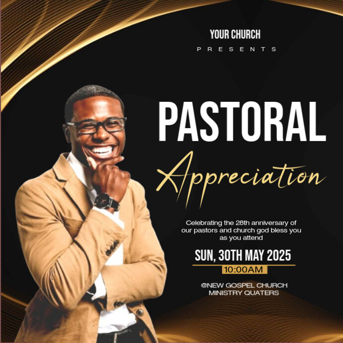 PASTORAL appreciation flyer Template | PosterMyWall