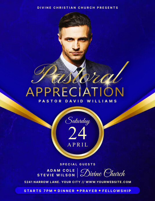 Pastoral Appreciation Men's Church Flyer Template | PosterMyWall