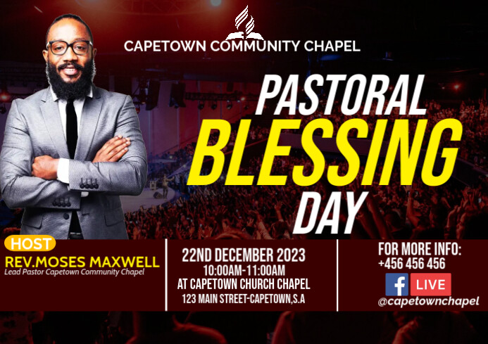 pastoral blessing day poster (1) Template | PosterMyWall