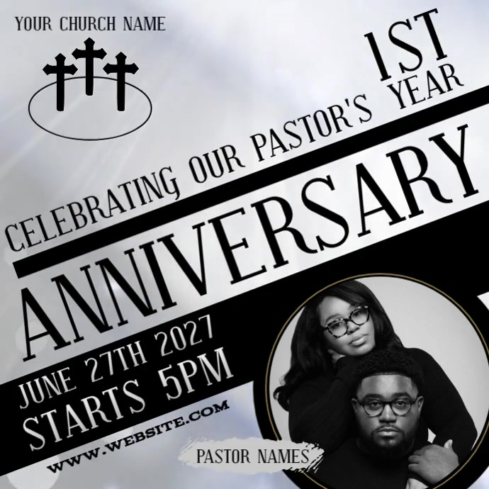 pastoral-church-anniversary-video-template | PosterMyWall