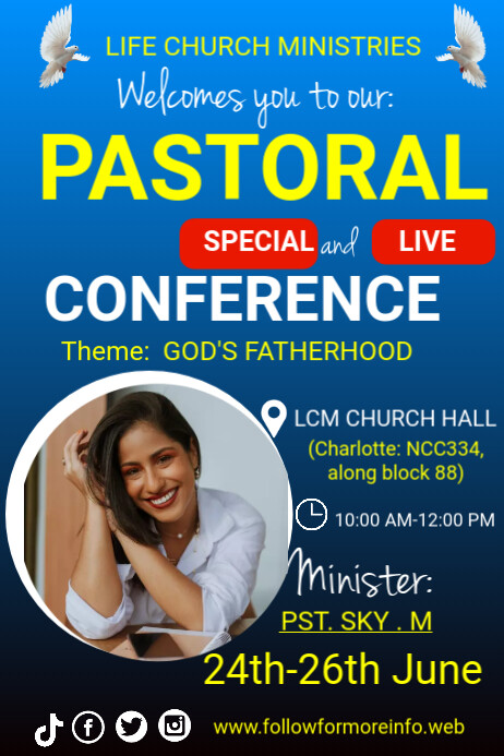 PASTORAL CONFERENCE Template | PosterMyWall