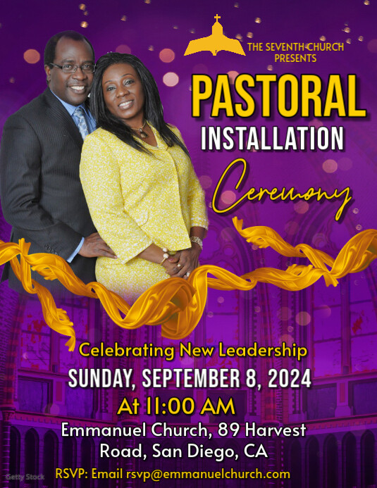 Pastoral Installation Ceremony Flyer Template | PosterMyWall