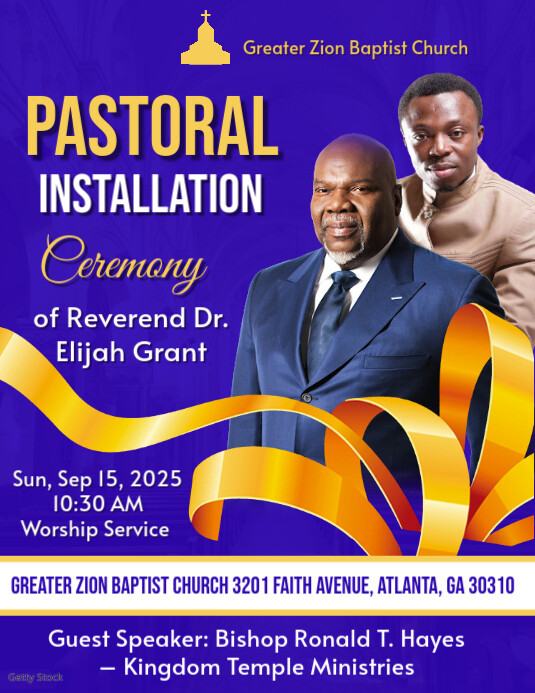 Pastoral Installation Ceremony Flyer Template | PosterMyWall