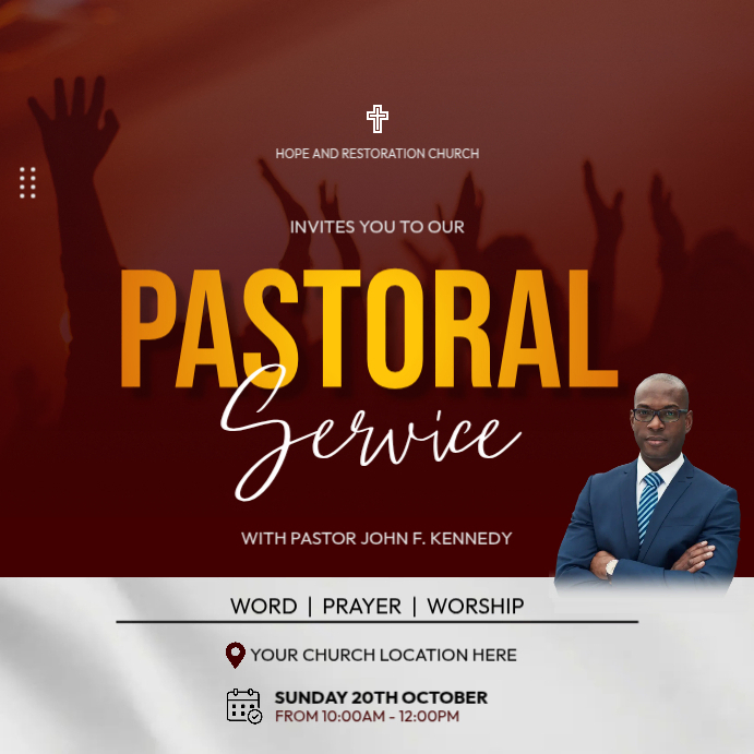 Copy of pastoral service | PosterMyWall