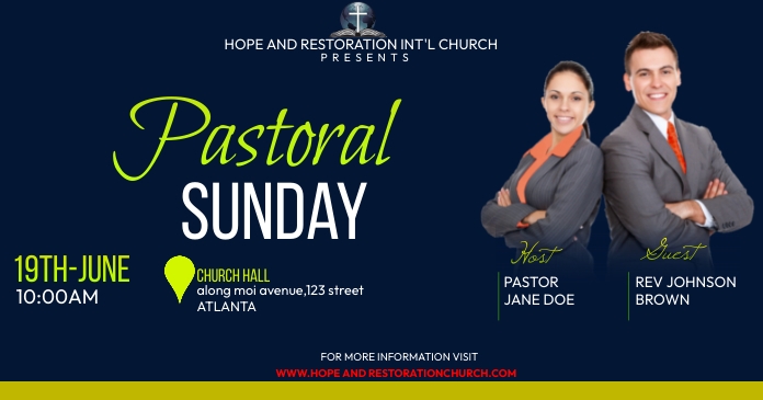 Copy of pastoral sunday | PosterMyWall