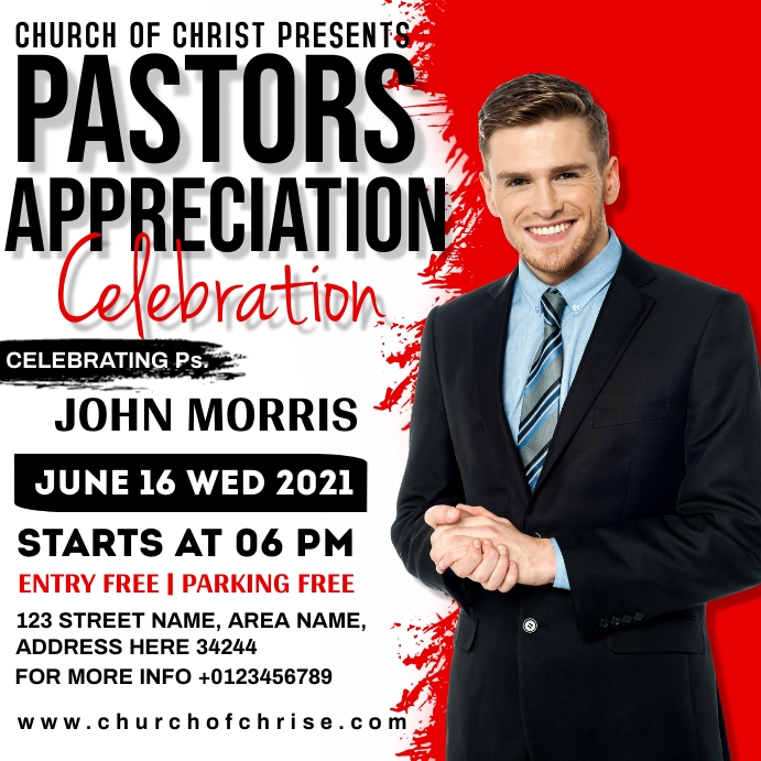PASTORS APPRECIATION DAY Template | PosterMyWall