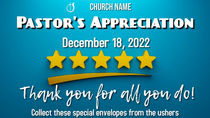 Pastors Appreciation Template | PosterMyWall