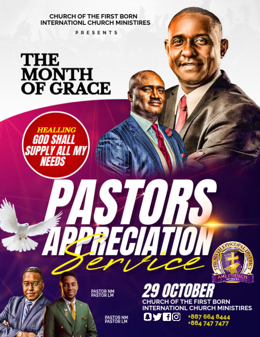 Copy of Pastors appreciation | PosterMyWall