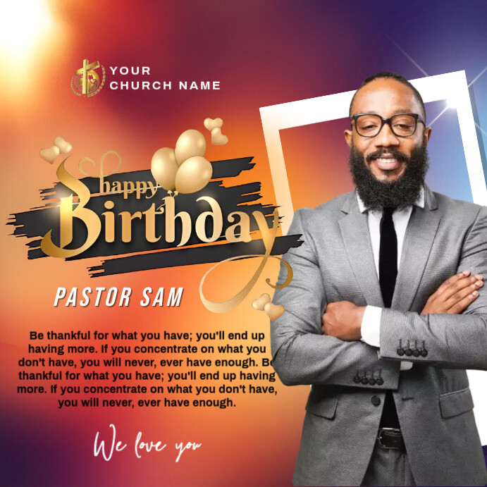 Pastors Birthday Celebration Template | PosterMyWall