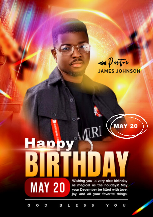 Copy of Pastors Birthday Celebration Flyer | PosterMyWall