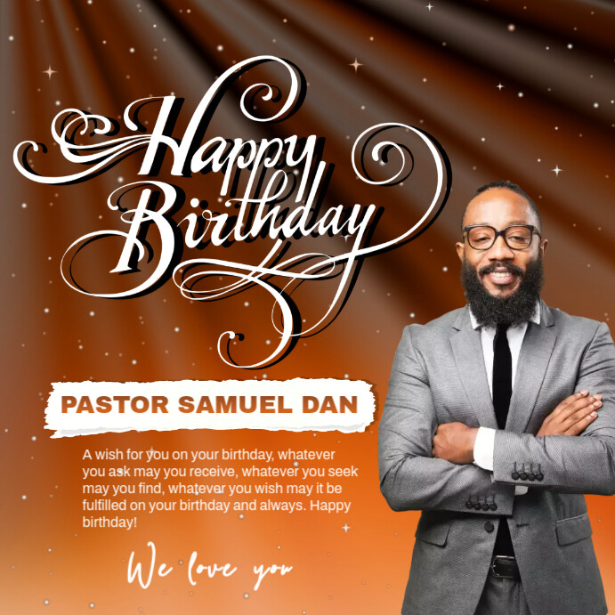 Pastors Birthday Celebration Post Template | PosterMyWall