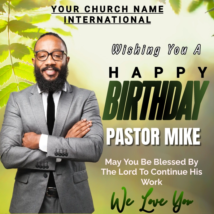 Pastors Birthday Template | PosterMyWall