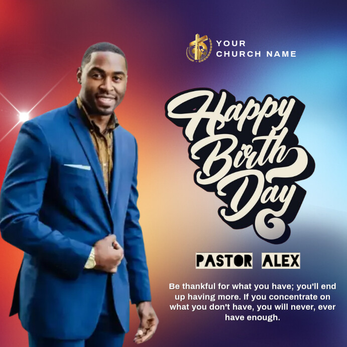 Pastors Church Birthday Template | PosterMyWall