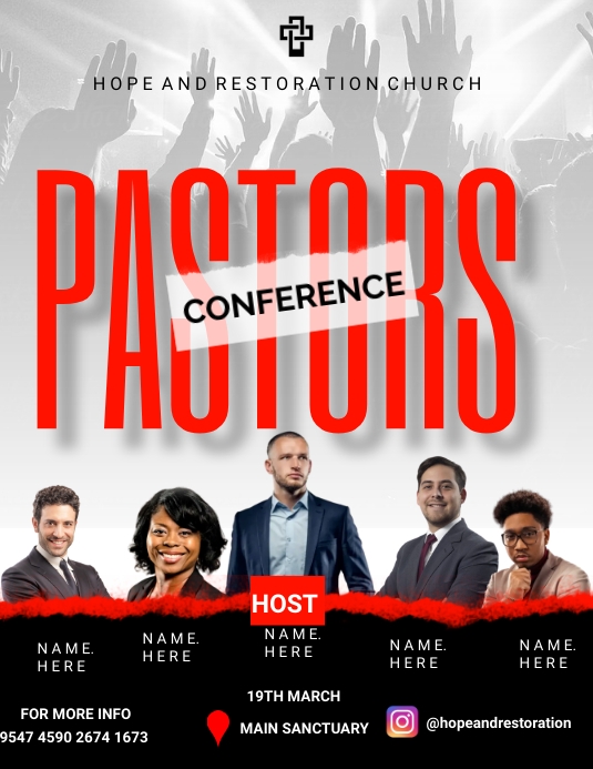 Konferensi Pendeta Templat | PosterMyWall