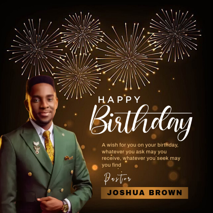 Pastors Happy Birthday Post Template | PosterMyWall