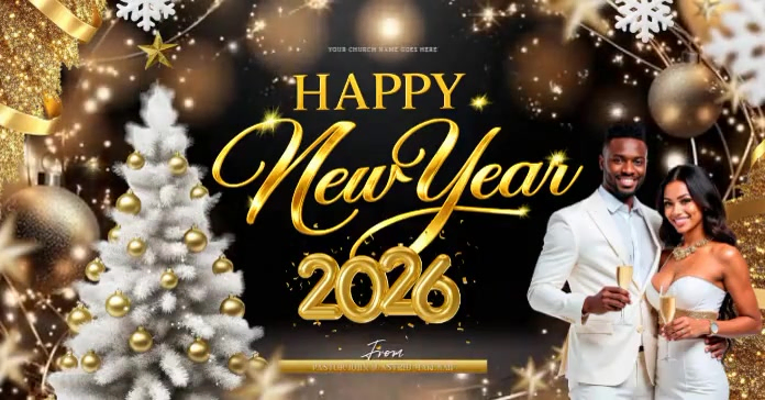 pastors happy new year card template | PosterMyWall