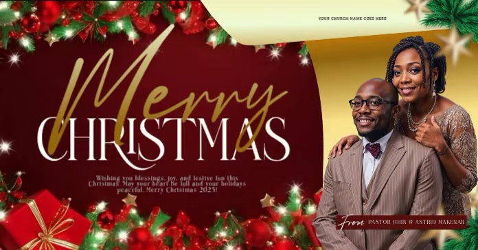 pastors merry christmas card template | PosterMyWall