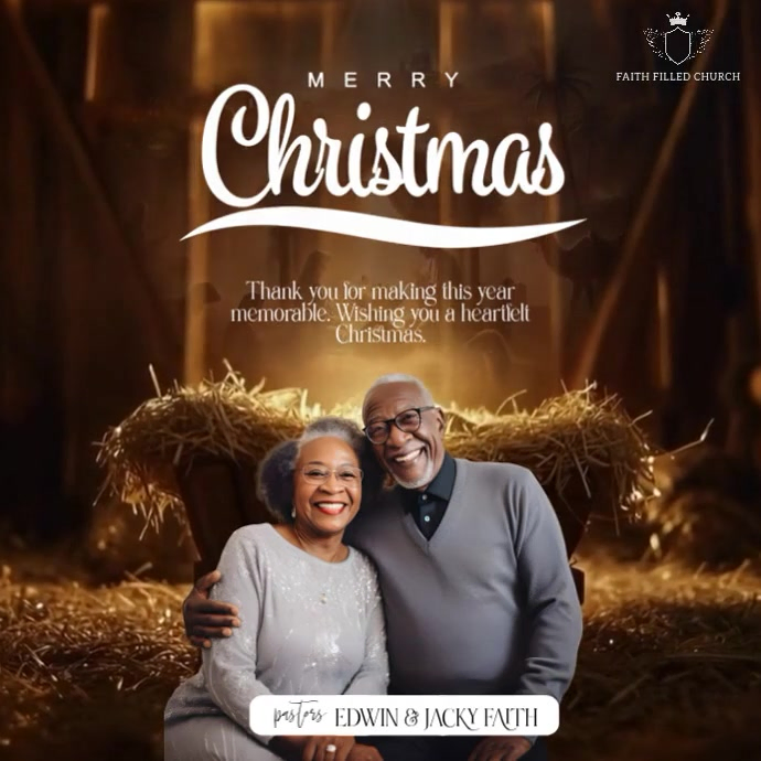 pastors merry christmas card template | PosterMyWall