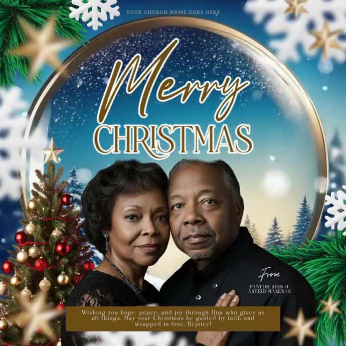 Copy of pastors merry christmas card template | PosterMyWall