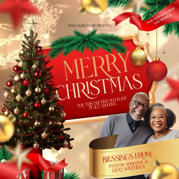 pastors merry christmas card template | PosterMyWall