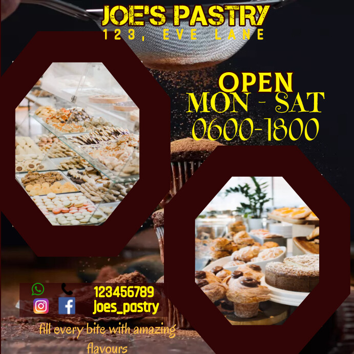 Copy of pastry flyer | PosterMyWall