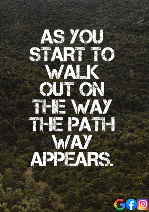 PATH WAY APPEARS QUOTE TEMPLATE | PosterMyWall