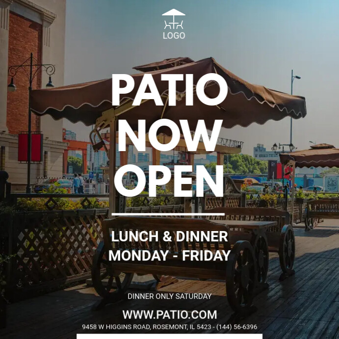 Patio and Deck Restaurant Ad Template | PosterMyWall
