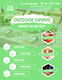 Patio Restaurant Outdoor Dining Flyer Templat Template | PosterMyWall