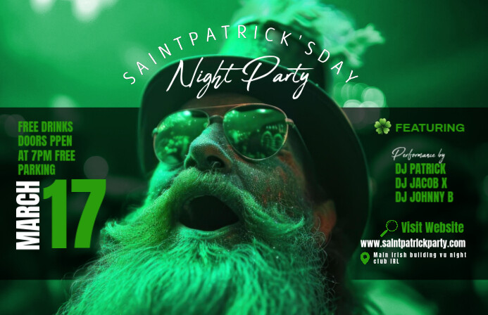 Plantilla de patrick's party poster | PosterMyWall