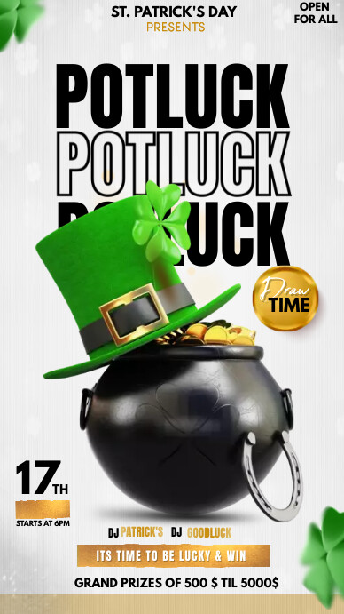 Copy of Patrick's potluck Instagram story | PosterMyWall