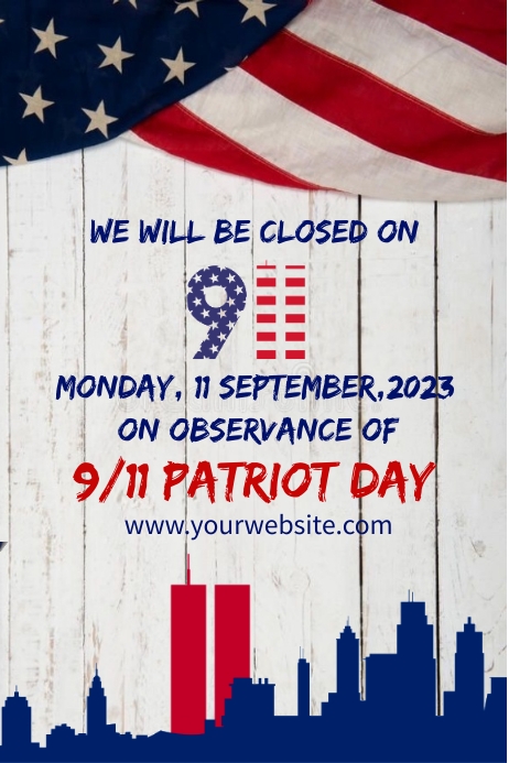 Patriot day 9/11 holiday poster Template | PosterMyWall