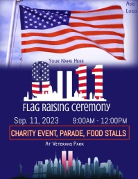 memorial day flag raising ceremony invitation Template | PosterMyWall