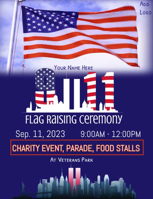 patriot day flag raising event (1) Template | PosterMyWall
