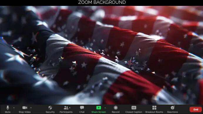 patriotic background, zoom Skype background ( Template | PosterMyWall
