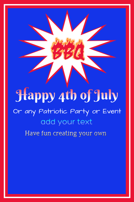 Copy of Patriotic Red White Blue Poster Template | PosterMyWall