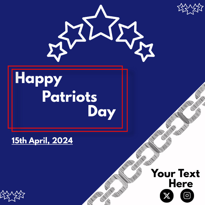 Plantilla de Patriots day flyer template | PosterMyWall