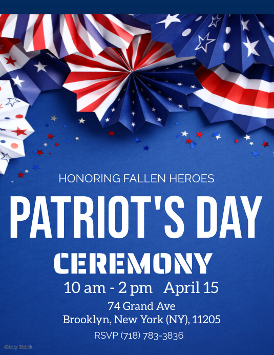 Patriots day invitation Template | PosterMyWall