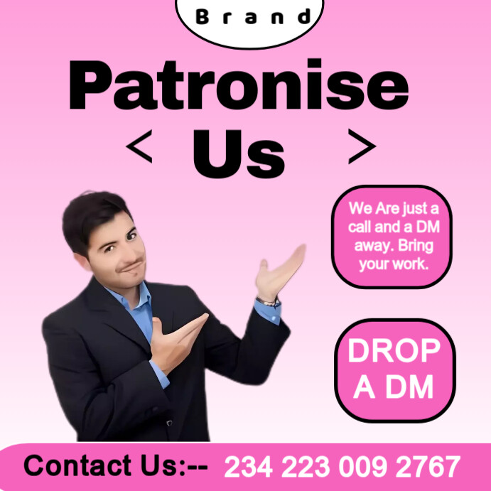 Copy of Patronise Us design template | PosterMyWall
